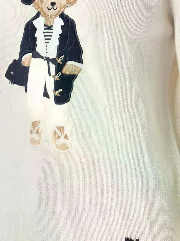 Ralph Lauren Bear-embroidered Sweater - Neutrals