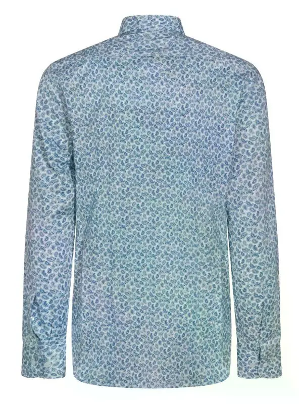 Etro Paisley-print Cotton Shirt - Blue