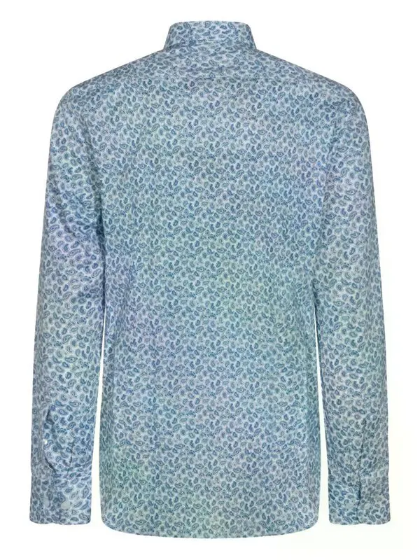 Etro Paisley-print Cotton Shirt - Blue