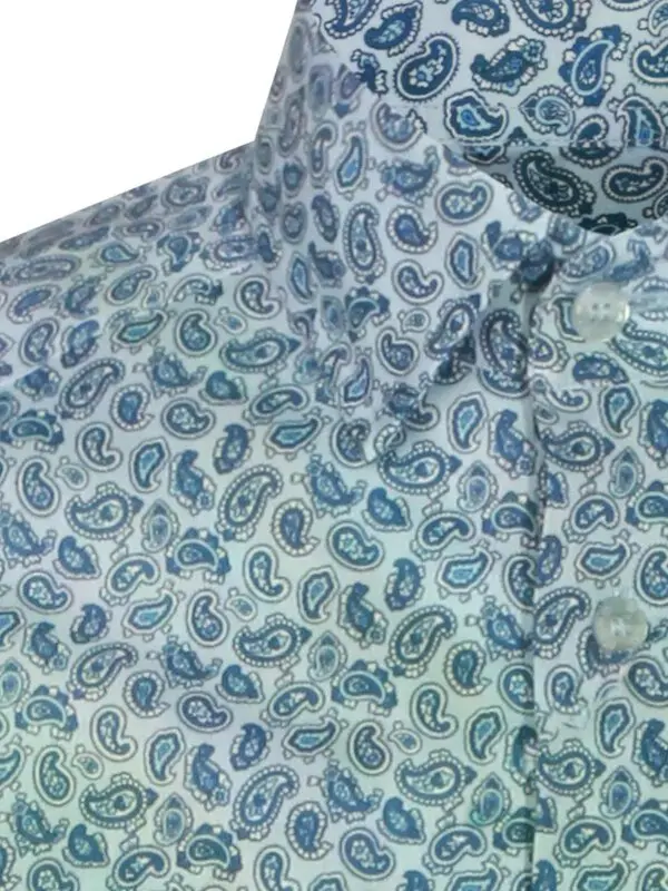 Etro Paisley-print Cotton Shirt - Blue