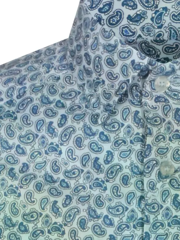 Etro Paisley-print Cotton Shirt - Blue