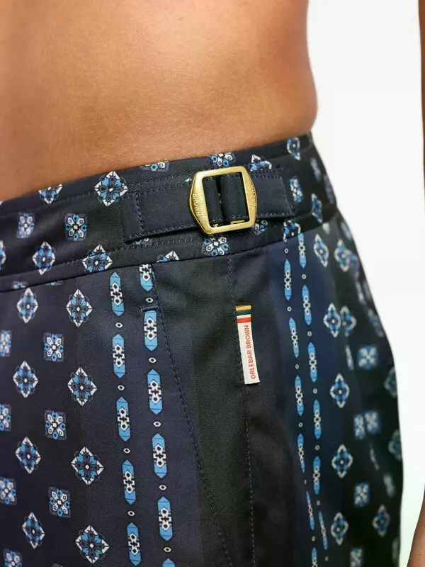 Orlebar Brown Bulldog Printed Swim Shorts - Blue