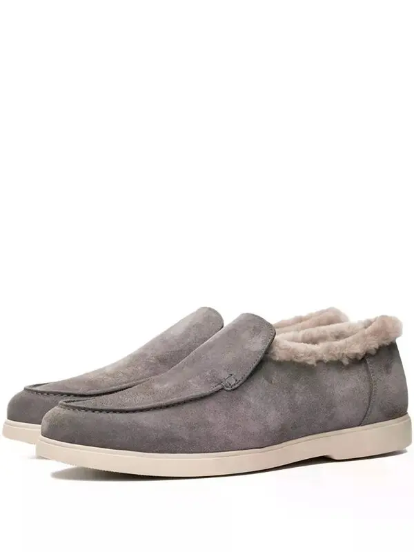 POCHE PARIS Shearling Trim Loafers