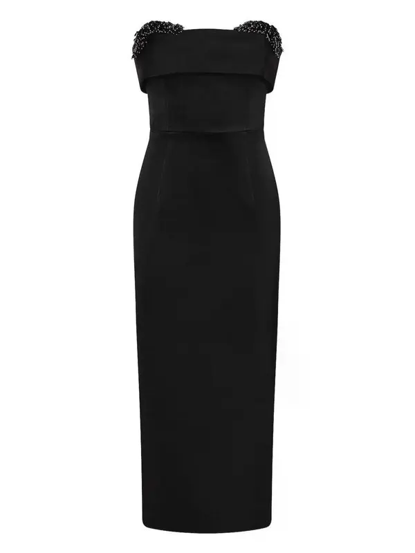 Rachel Gilbert Laira Corset Embellished Dress - Black