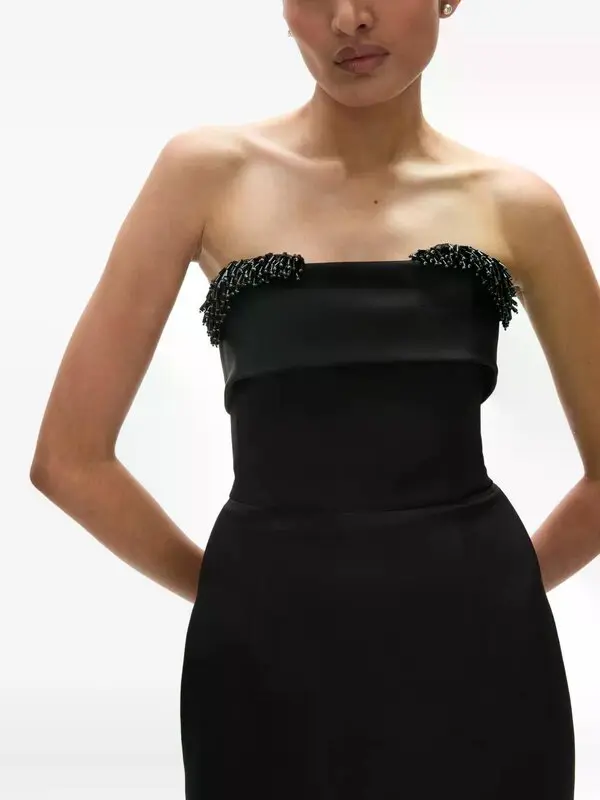 Rachel Gilbert Laira Corset Embellished Dress - Black