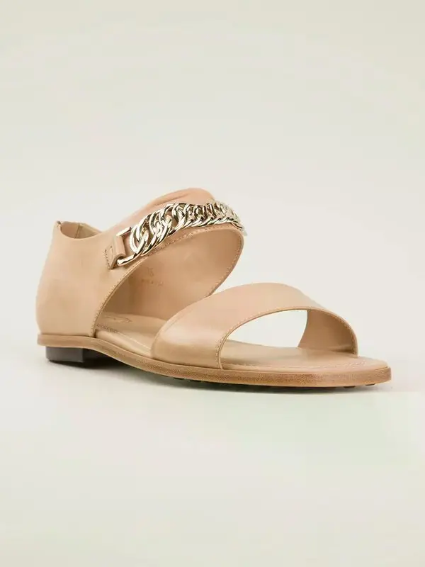 TOD'S Chain Trim Sandals