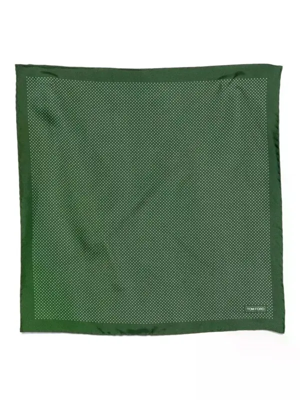 TOM FORD Polka-dot Pocket Square - Green