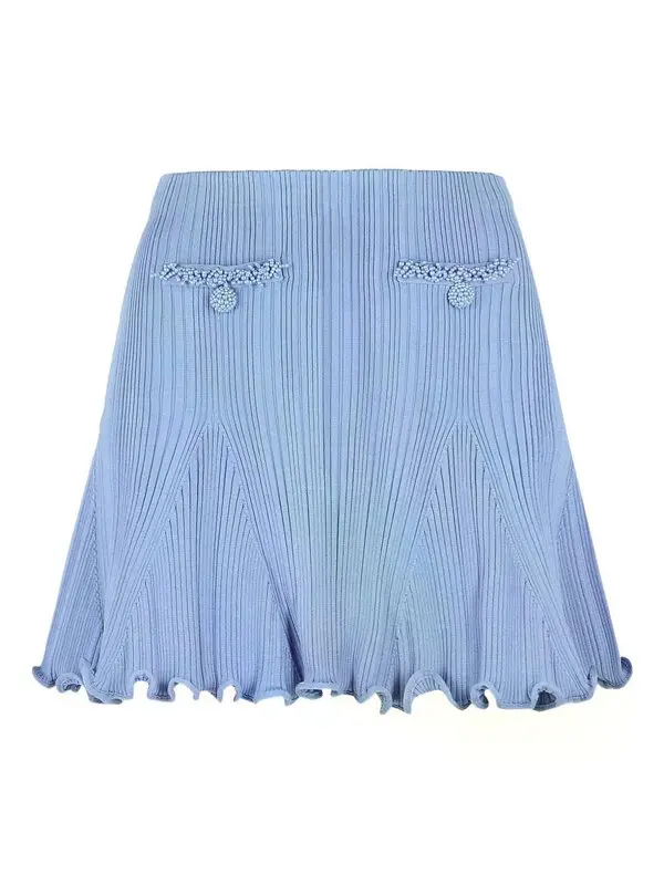 SELF-PORTRAIT Flared-hem Mini Skirt
