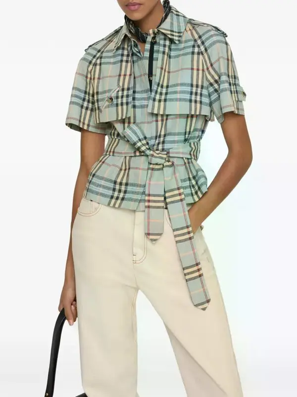 Burberry Checked Belted Shirt