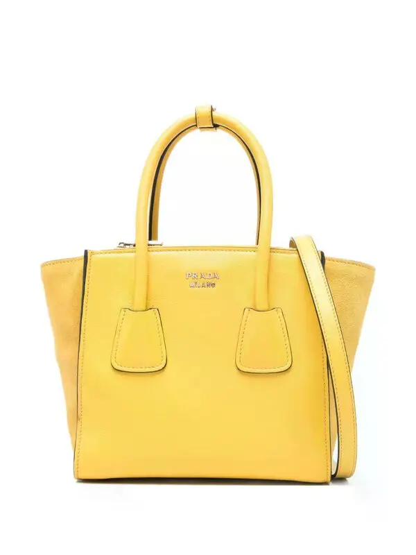 Prada Logo-plaque Tote Bag - Yellow
