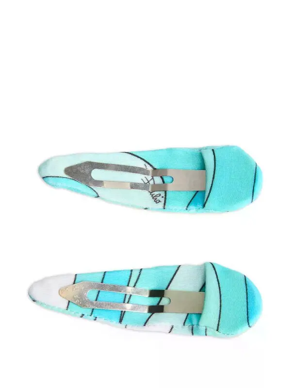 Emilio Pucci Iride Print Hair Clips - Blue