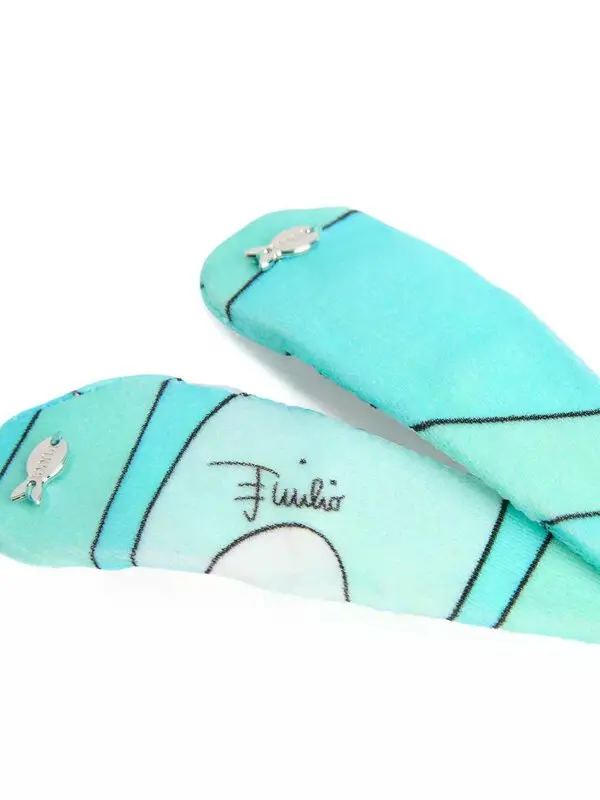 Emilio Pucci Iride Print Hair Clips - Blue