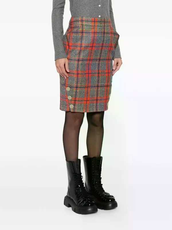 VIVIENNE WESTWOOD 2016-2017 Buttoned Checked Skirt