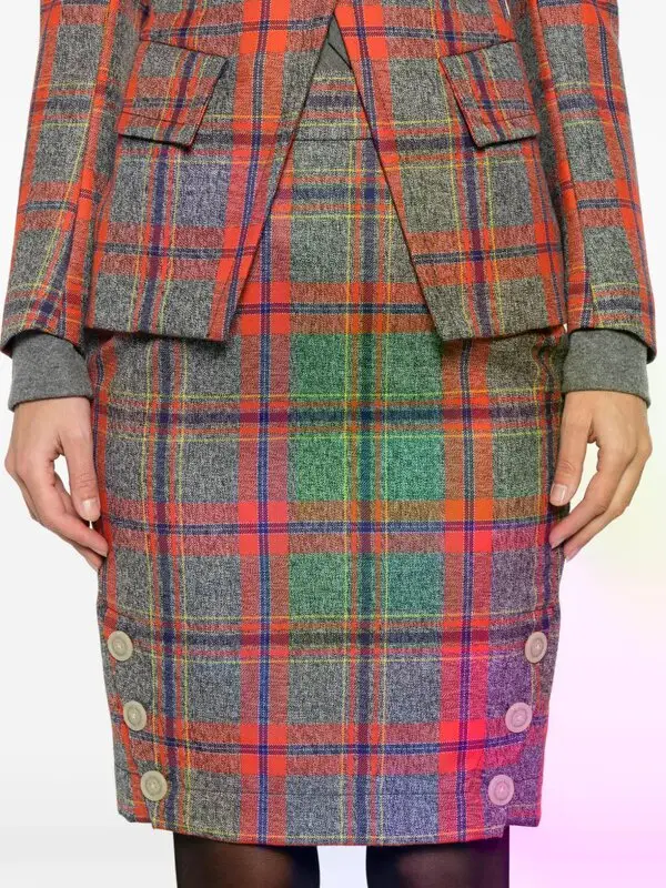 VIVIENNE WESTWOOD 2016-2017 Buttoned Checked Skirt