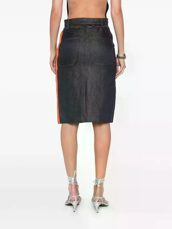 Hermès 2010s Belted Buttoned Skirt