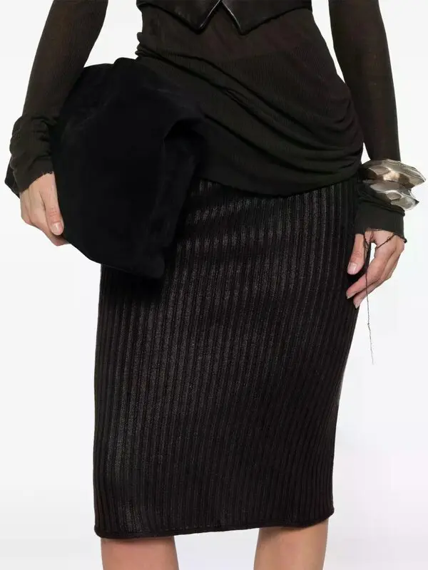 Gianfranco Ferre 1990s Ribbed Knit Skirt