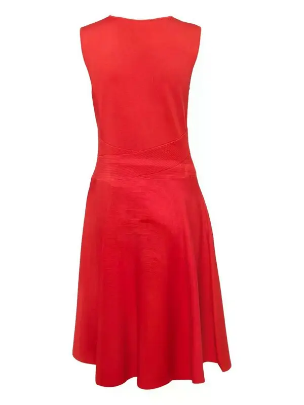 Buy Carolina Herrera Sleeveless Fit & Flare Dress - Red At 46% Off |  Editorialist