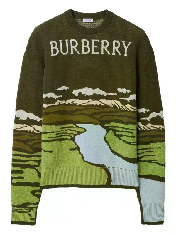 Burberry Jacquard-knitted Sweater