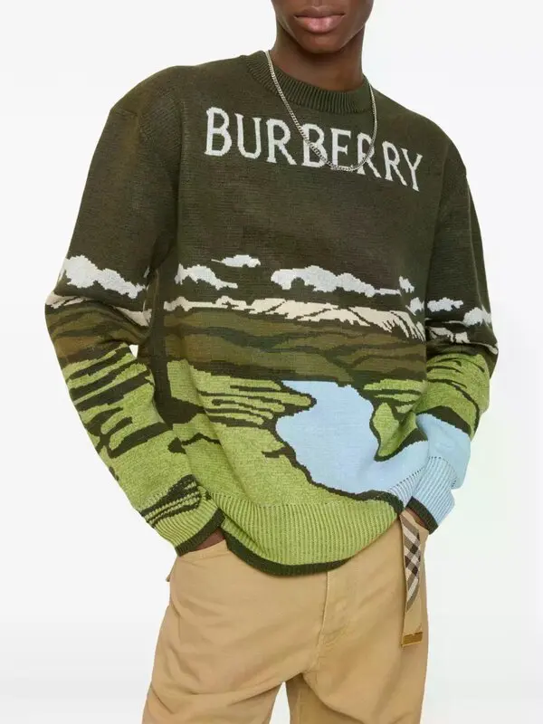 Burberry Jacquard-knitted Sweater