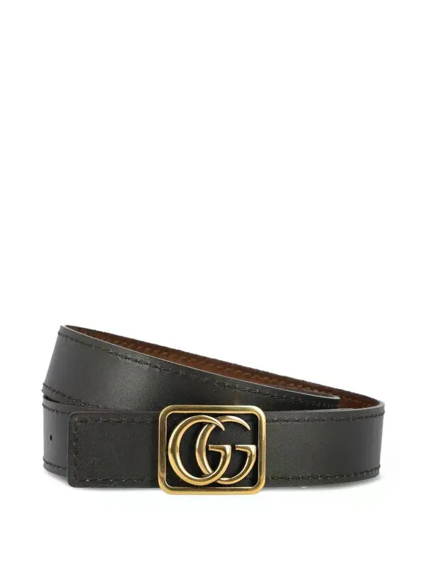 Gucci Double G Buckle Belt - Brown