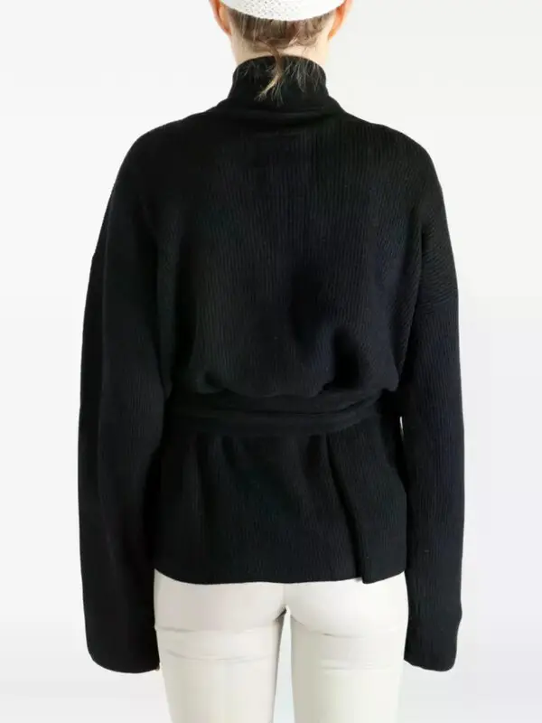 UMA WANG Ribbed Knit Wrap-tie Cardigan
