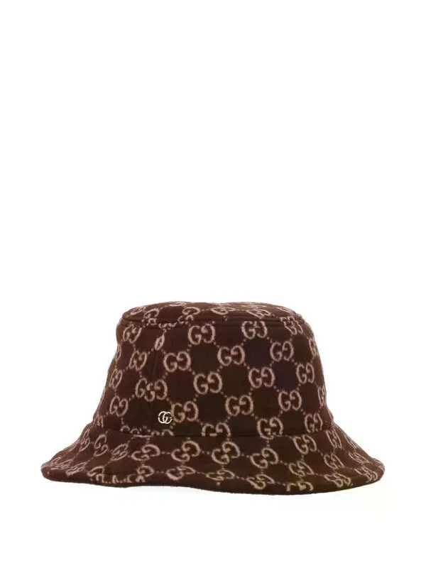 Gucci Gg Monogram Bucket Hat - Brown