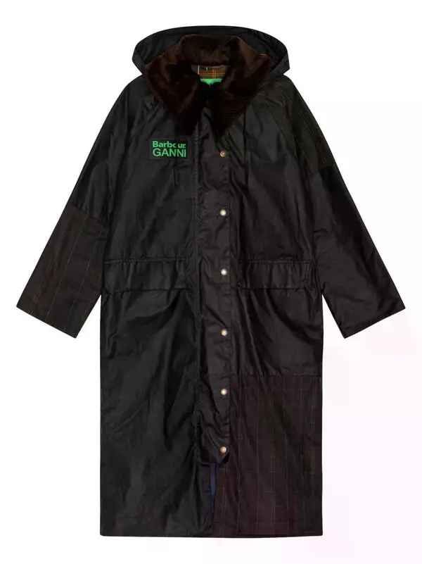 GANNI X Barbour Panelled Hooded Coat