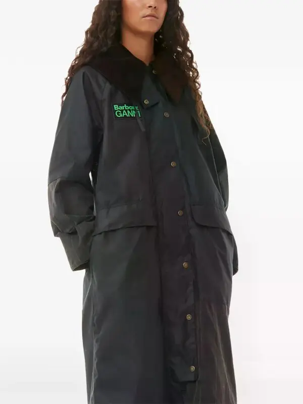 GANNI X Barbour Panelled Hooded Coat