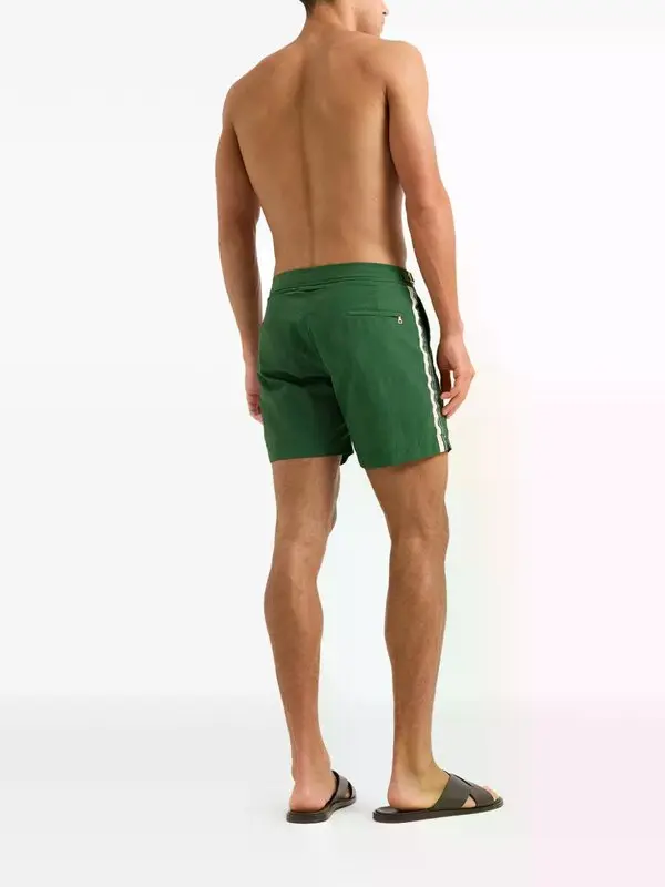 Orlebar Brown Bulldog Stripe-detail Swim Shorts - Green