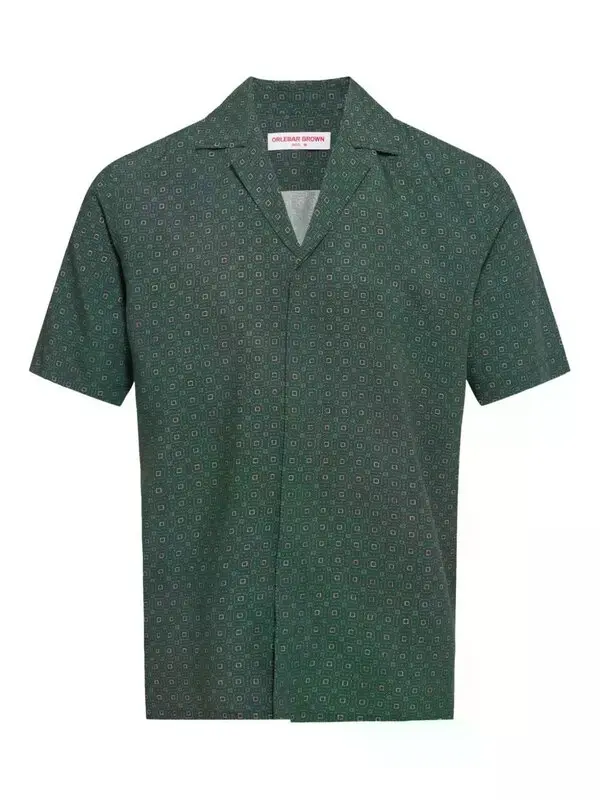 Orlebar Brown Maitan Solstice Geometric-print Shirt