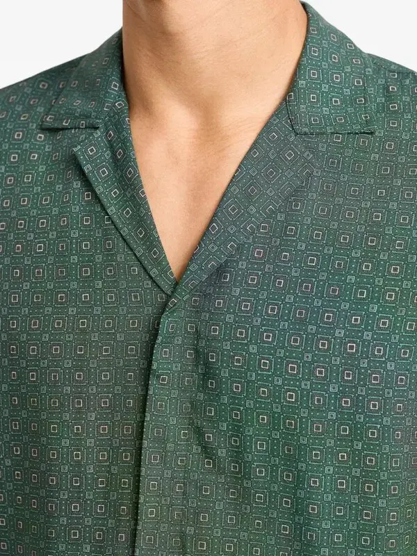 Orlebar Brown Maitan Solstice Geometric-print Shirt