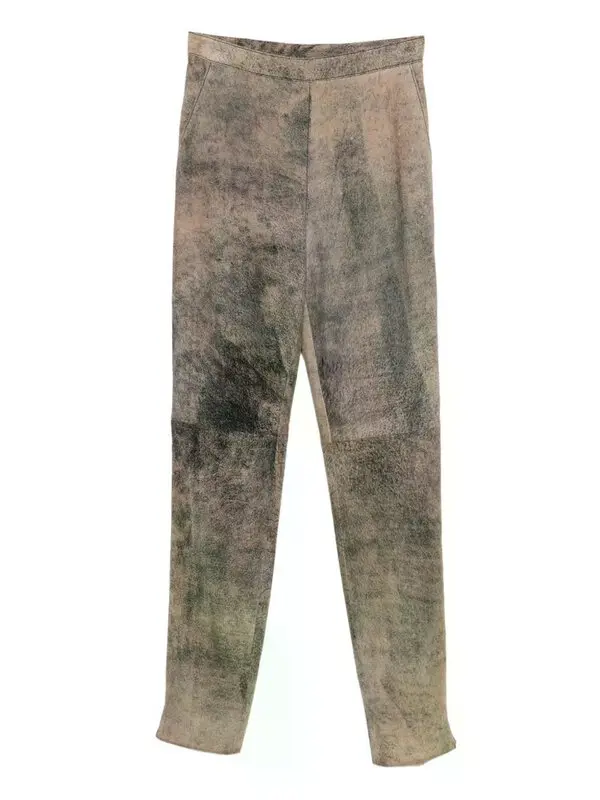 ROMEO GIGLI 1990s Suede Trousers - Neutrals