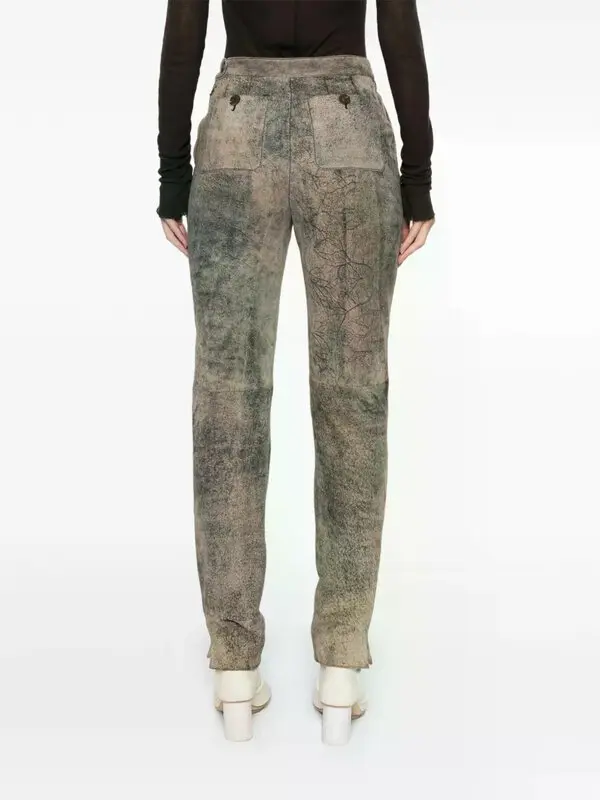 ROMEO GIGLI 1990s Suede Trousers - Neutrals
