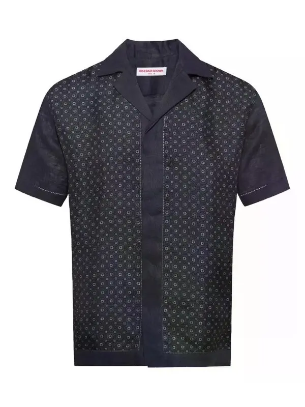 Orlebar Brown Maitan Geometric-print Shirt