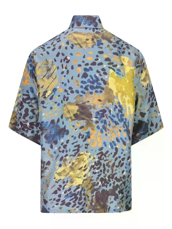 Fendi Falena-print Short-sleeve Shirt