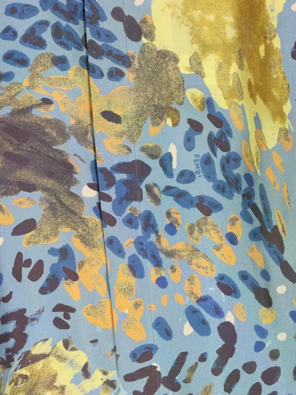 Fendi Falena-print Short-sleeve Shirt