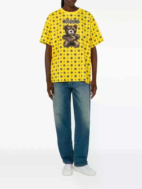 Moschino Teddy-graphic T-shirt - Yellow