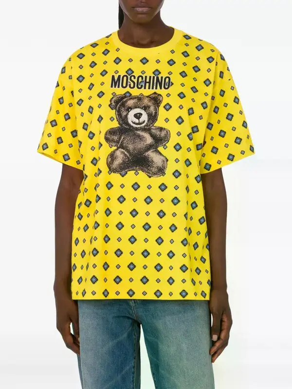 Moschino Teddy-graphic T-shirt - Yellow