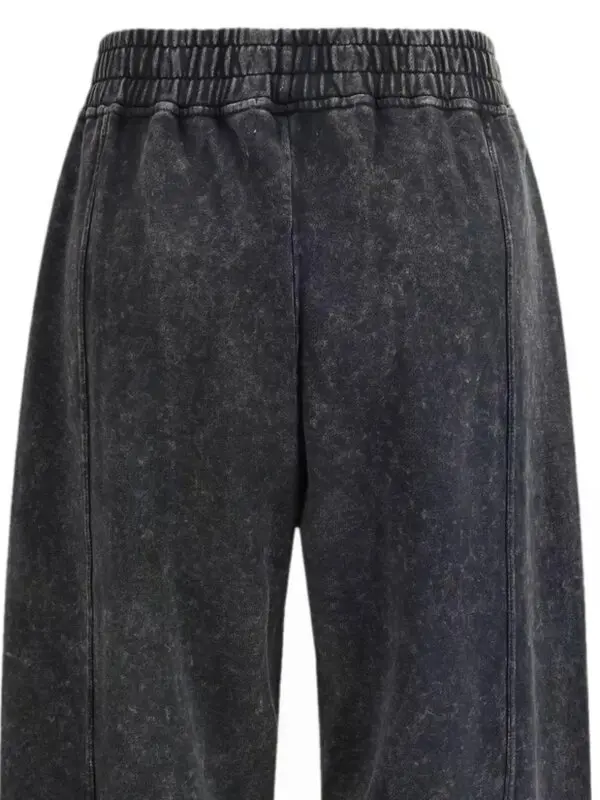GANNI Wide Leg Sweatpants With Tonal Embroidery - Grey