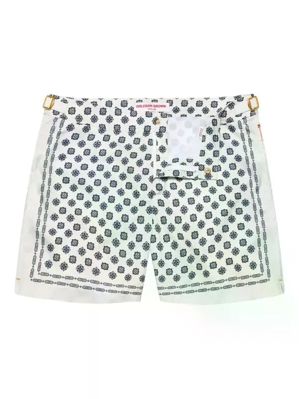 Orlebar Brown Bulldog Printed Swim Shorts - White