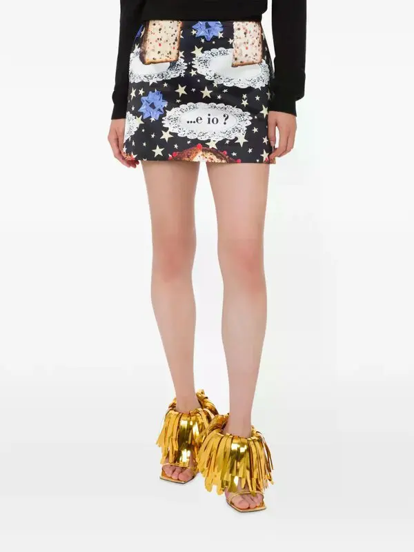 Moschino Printed Mini Skirt - Black