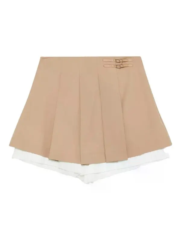 Simkhai Suzie Pleated Skorts - Neutrals