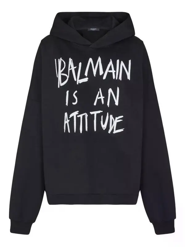 Balmain Long-sleeved Cotton Hoodie
