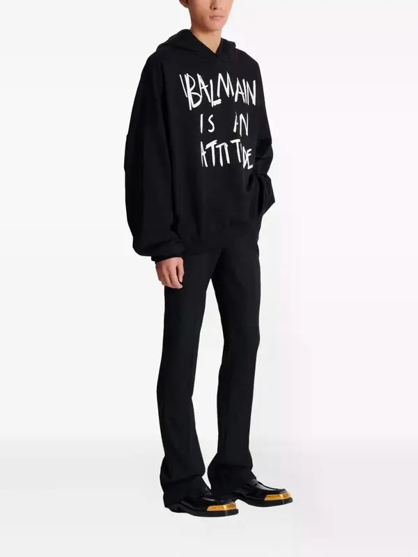 Balmain Long-sleeved Cotton Hoodie