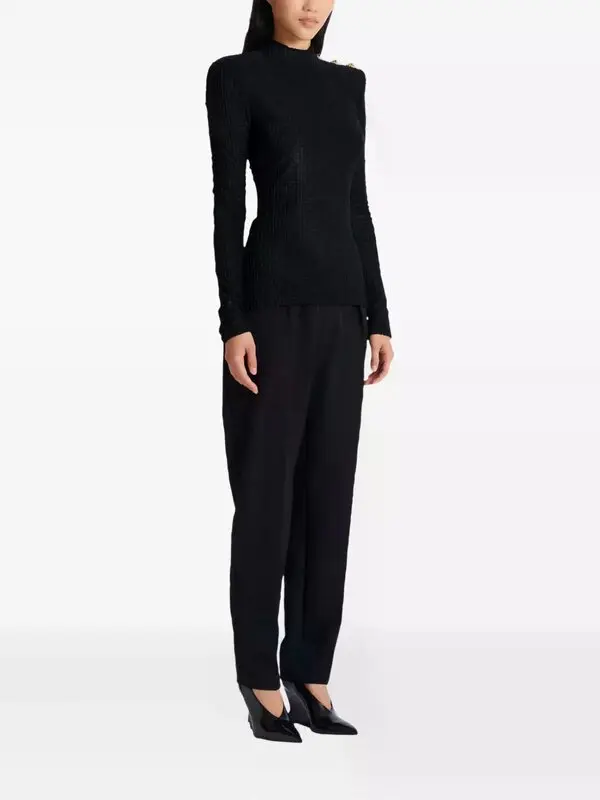 Balmain Bouclette Monogram-pattern Button Top