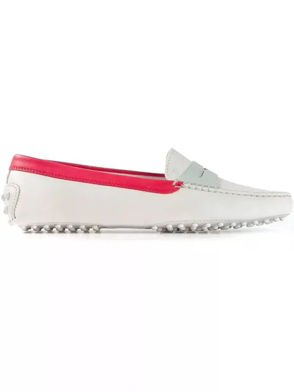 TOD'S Contrast Trim Loafers