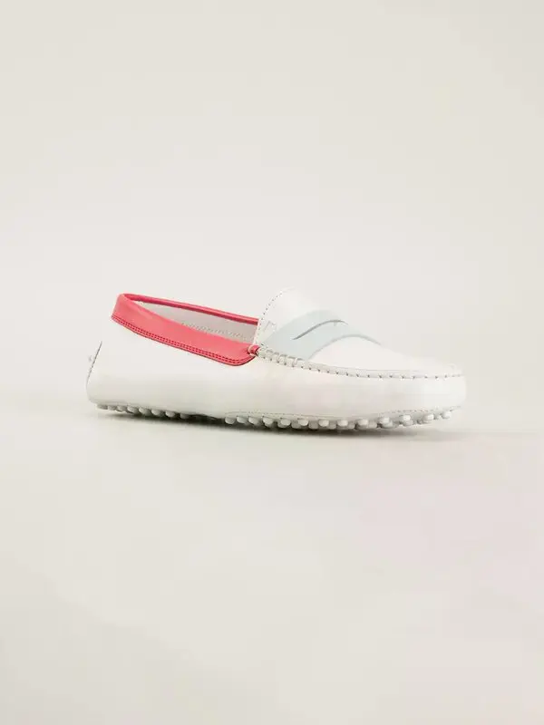TOD'S Contrast Trim Loafers