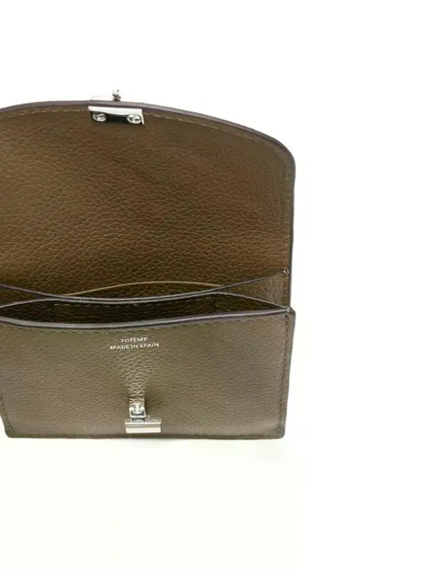 TOTEME T-lock Leather Cardholder - Brown