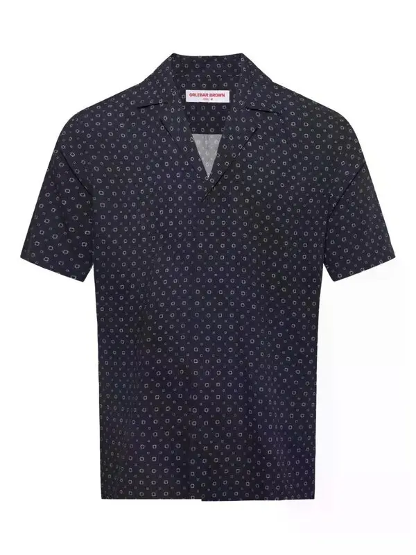 Orlebar Brown Maitan Solstice Printed Short-sleeve Shirt - Blue
