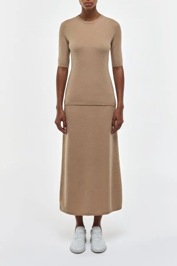 Gabriela Hearst Xanthe Knit Top - Camel